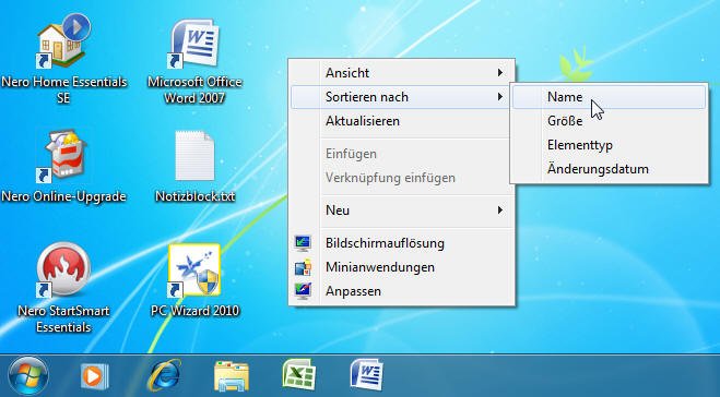 Windows 7: Größe der Desktopsymbole anpassen - computerwissen.de