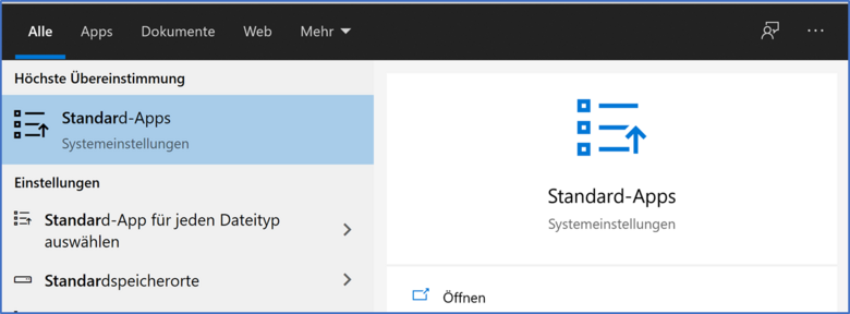 Wie mache ich Microsoft Word zum Standardprogramm in Windows 10?