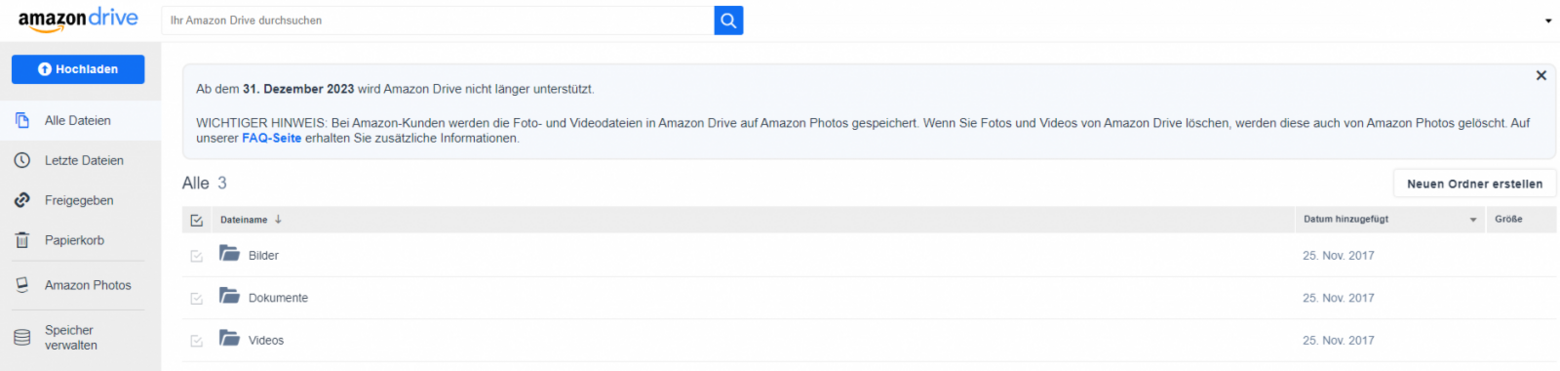 Amazon Drive wird eingestellt – das sind die Alternativen