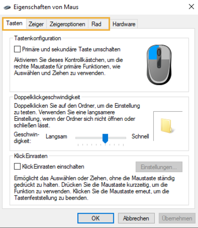Die Computermaus - Funktionen und Einstellungen