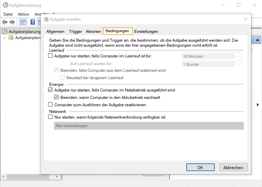 Taskplaner: Aufgabenplanung in Windows 10