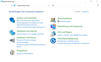 Windows steuern - Systemsteuerung & Windows-Einstellungen