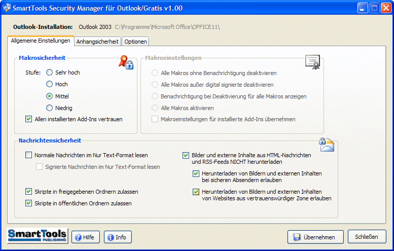 Outlook Security Manager gibt Zugriff auf wichtige ...