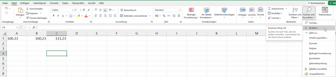 Wie man in Excel Zeichen automatisiert ersetzen kann