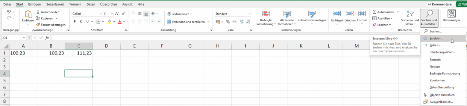 Wie man in Excel Zeichen automatisiert ersetzen kann