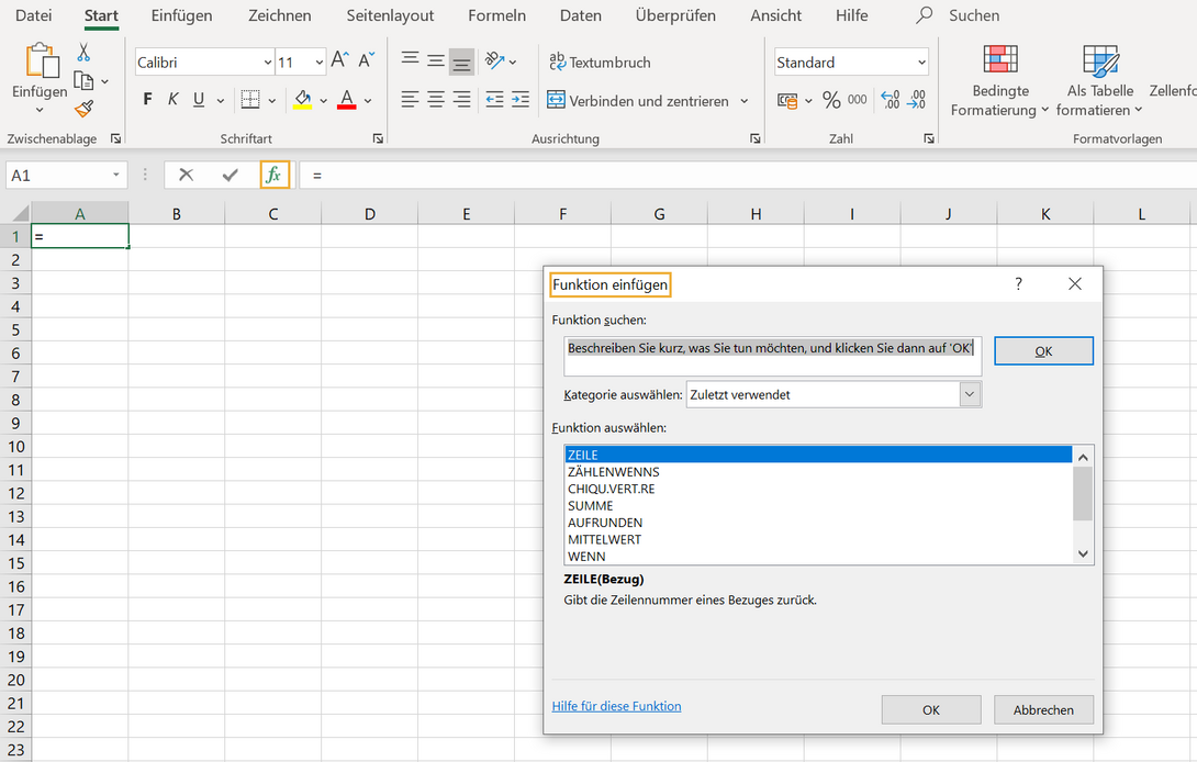In allen Versionen: Excel-Funktionen in der Übersicht