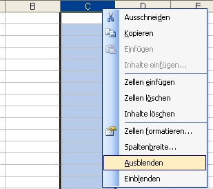 So blenden Sie Spalten in Excel aus - computerwissen.de