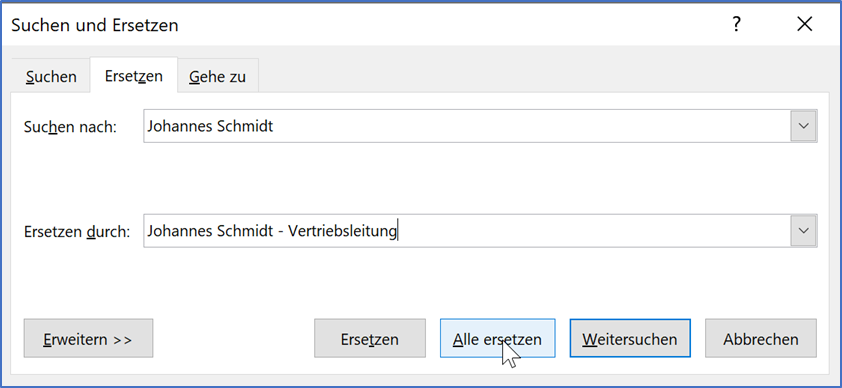 Diese Platzhalter machen die Ersetzen-Funktion effektiver